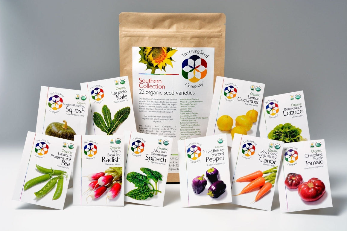 Southern Collection 22 heirloom, organic & non-GMO vegetable varieties ...